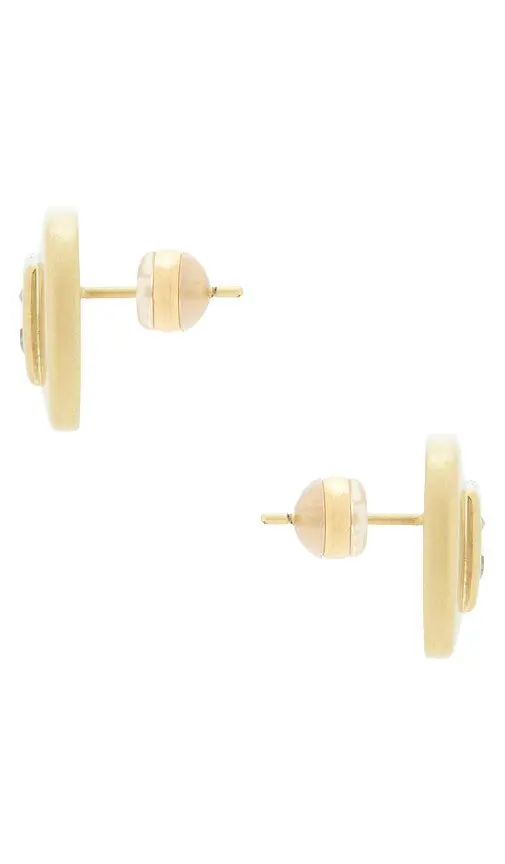 Shashi Reagan Square Studs In Metallic