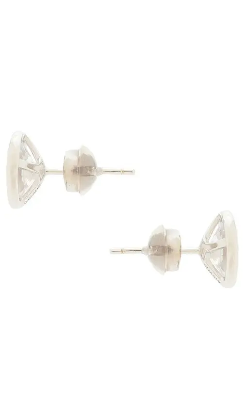 Shashi Oval Bezel Stud Earrings