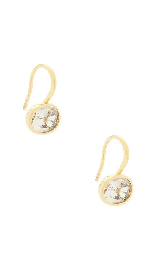 Shashi Oval French Hook Earrings - Gold