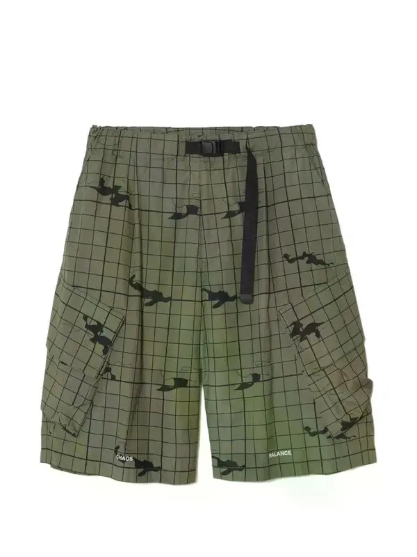 Undercover Camouflage Grid Shorts