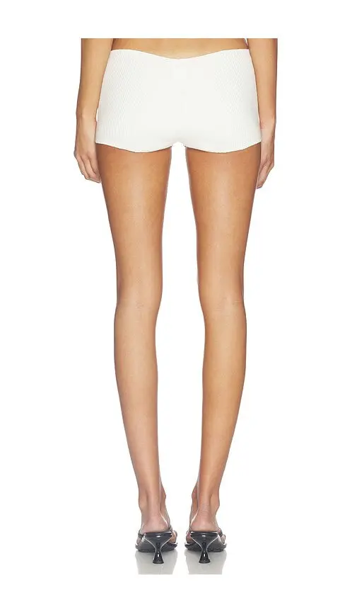 EAVES X Jasmine Tookes Silvana Knit Micro Short - Ivory