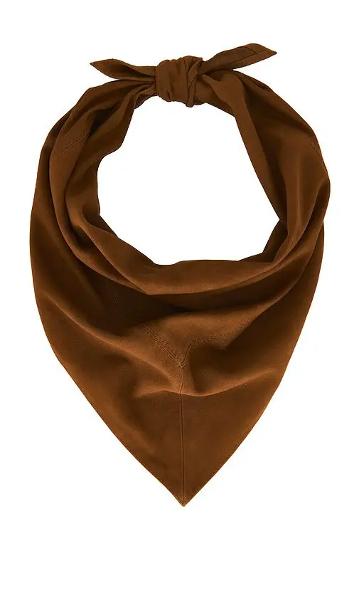 HERSKIND Suede Bandana - Cognac