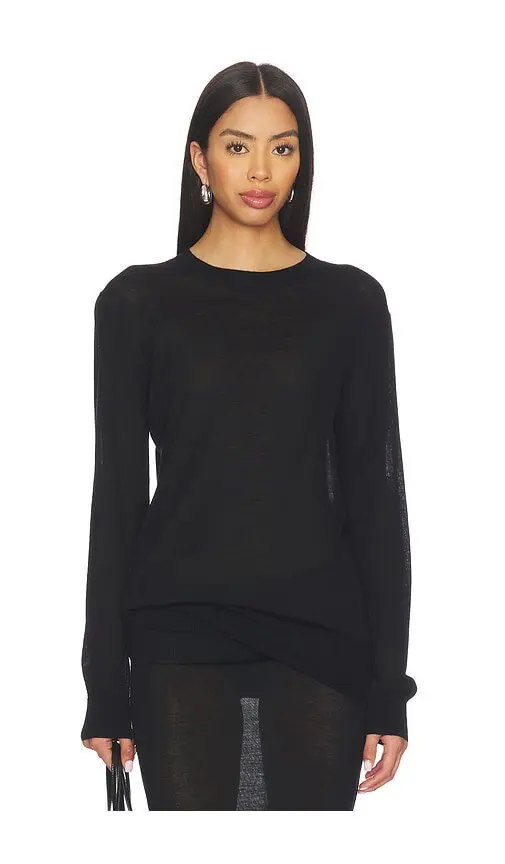 EAVES Claira Lightweight Knit Crewneck Sweater