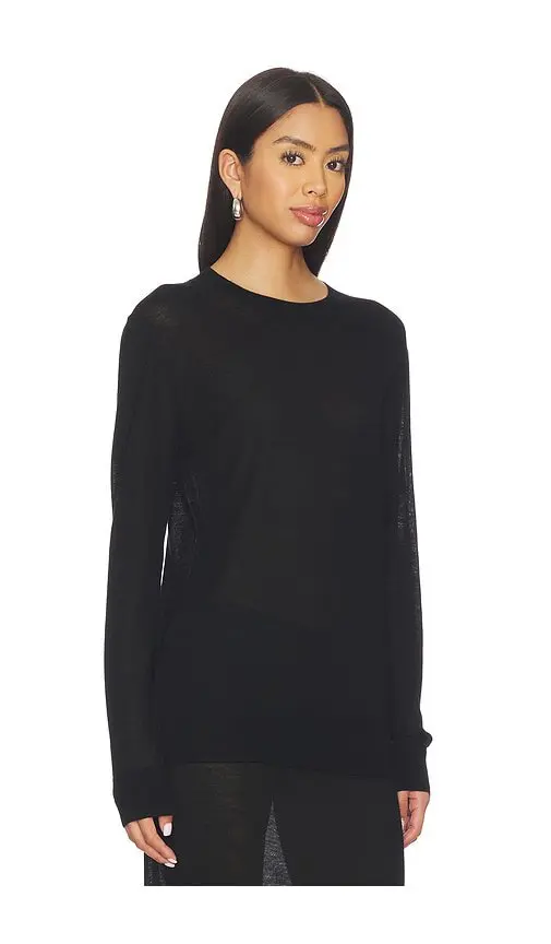 EAVES Claira Lightweight Knit Crewneck Sweater
