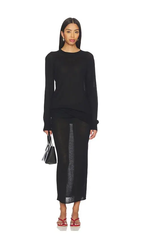 EAVES Claira Lightweight Knit Crewneck Sweater
