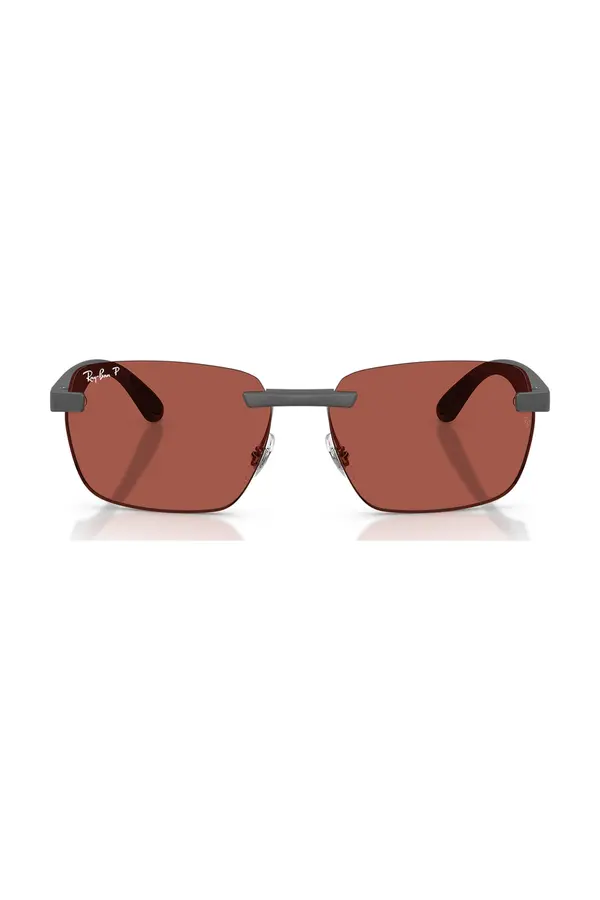 Ray-ban Rimless Irregular Sunglasses With Polarized Lenses