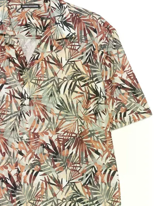 DANIELE ALESSANDRINI Leaf-print Shirt