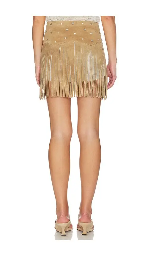 UNDERSTATED LEATHER Dallas Fringe Chapskirt