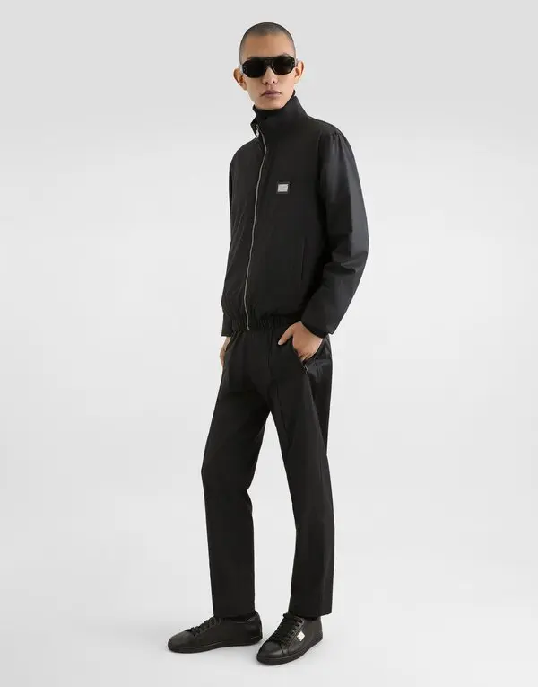 Dolce & Gabbana Light Nylon High-neck Jacket With Metal Tag