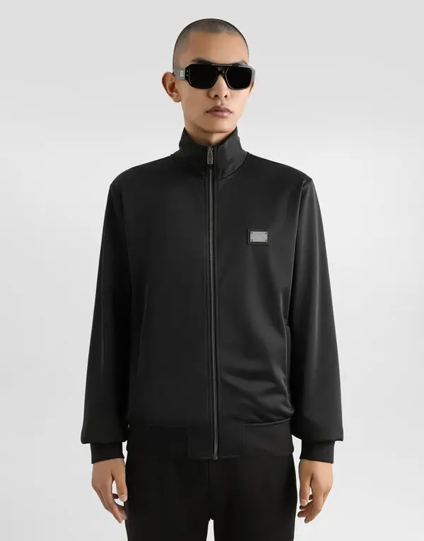 Dolce & Gabbana Light Nylon High-neck Jacket With Metal Tag