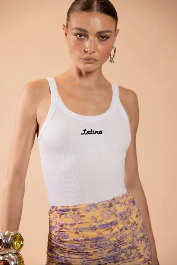 PatBO Latina Embroidered Tank Top