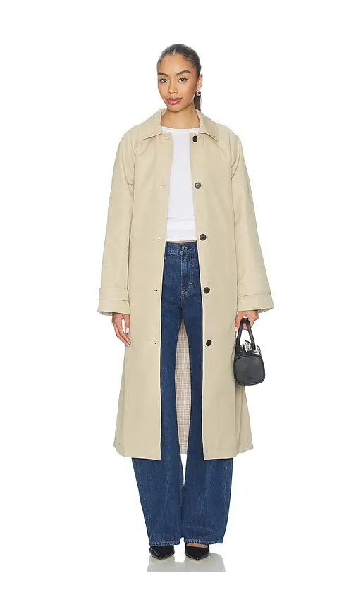 EAVES Lena Car Coat In Beige