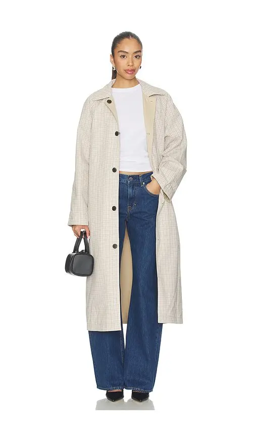 EAVES Lena Car Coat In Beige