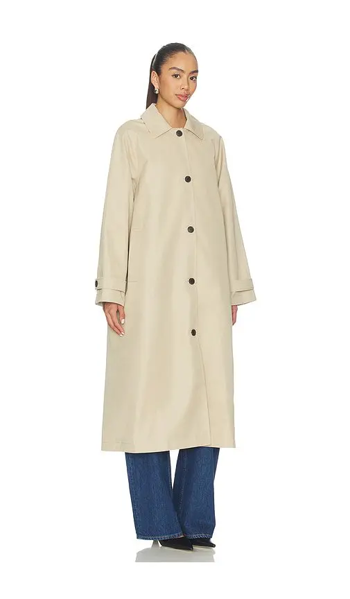 EAVES Lena Car Coat In Beige