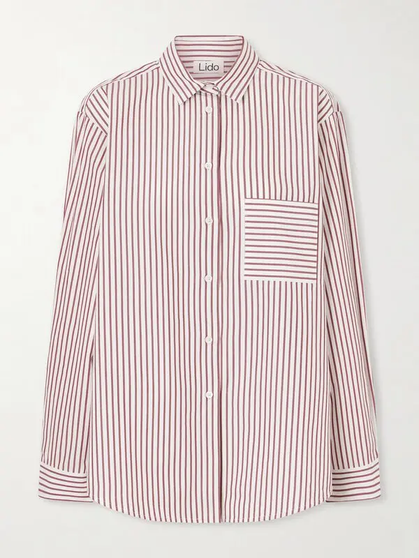 LIDO Striped Cotton-poplin Shirt
