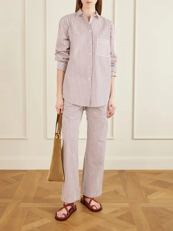 LIDO Striped Cotton-poplin Shirt