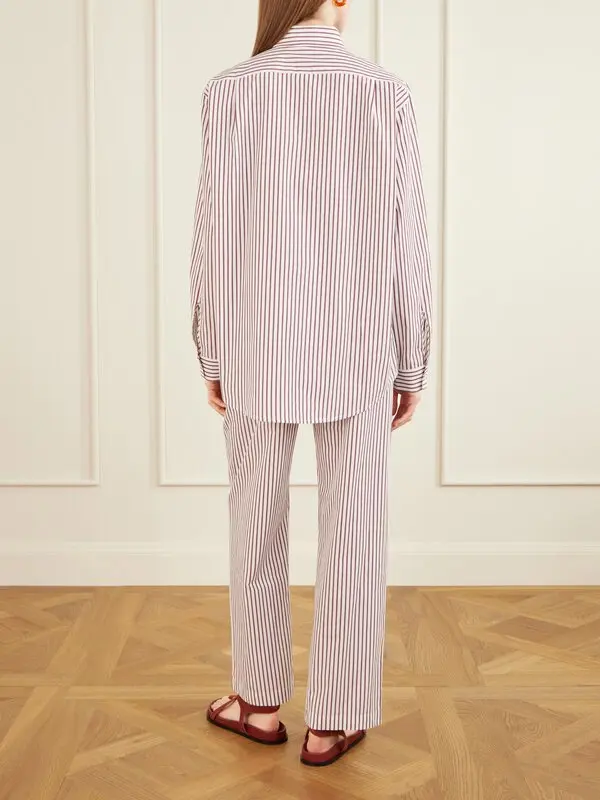 LIDO Striped Cotton-poplin Shirt