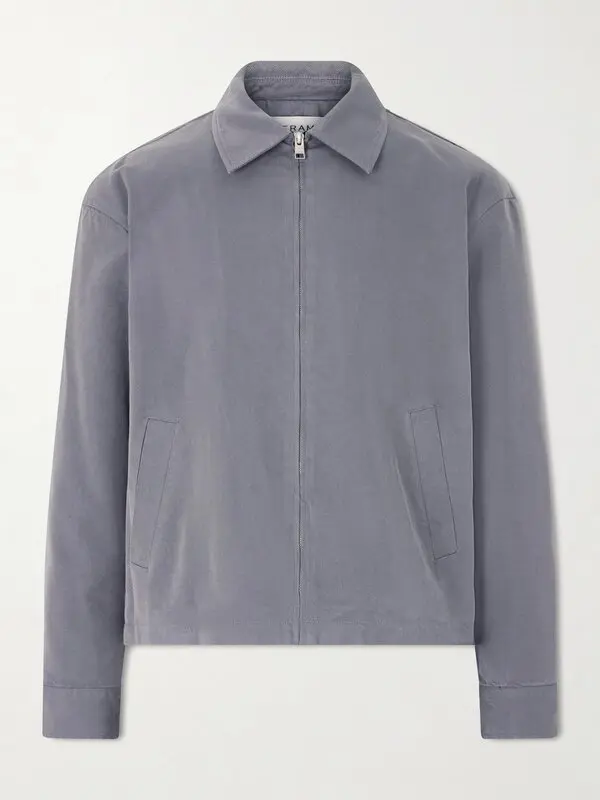 FRAME Cotton-blend Trucker Jacket - Gray