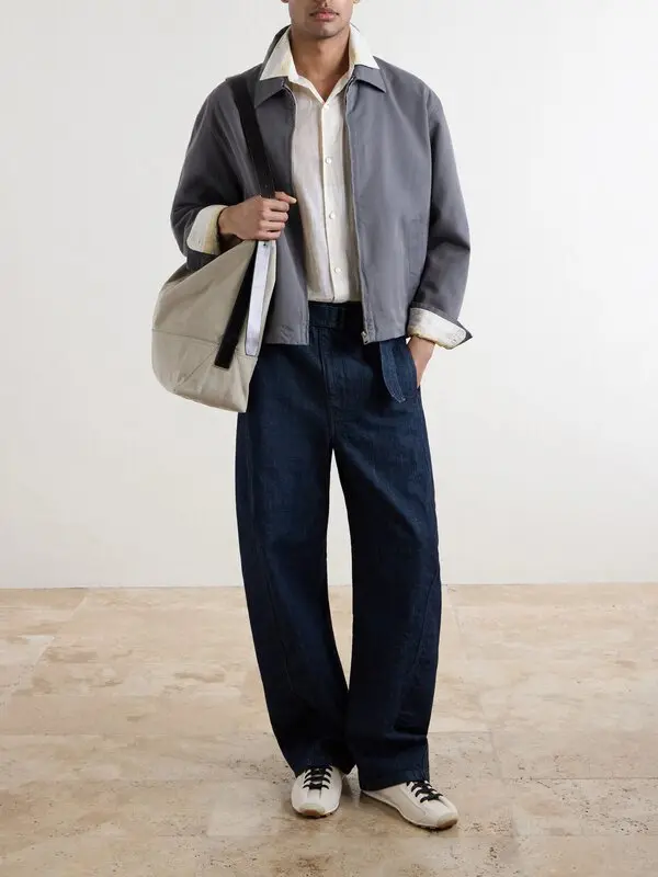 FRAME Cotton-blend Trucker Jacket - Gray