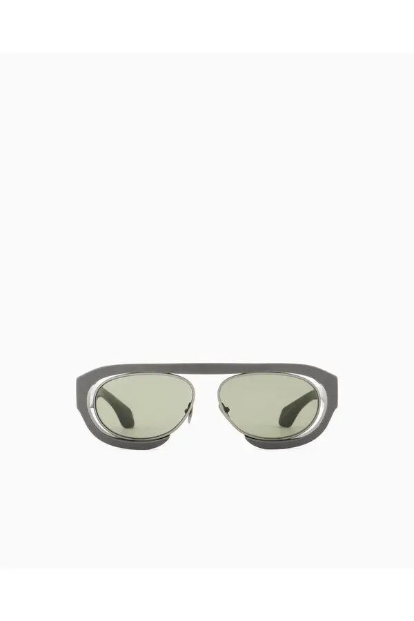 Giorgio Armani Oval Sunglasses - Grey