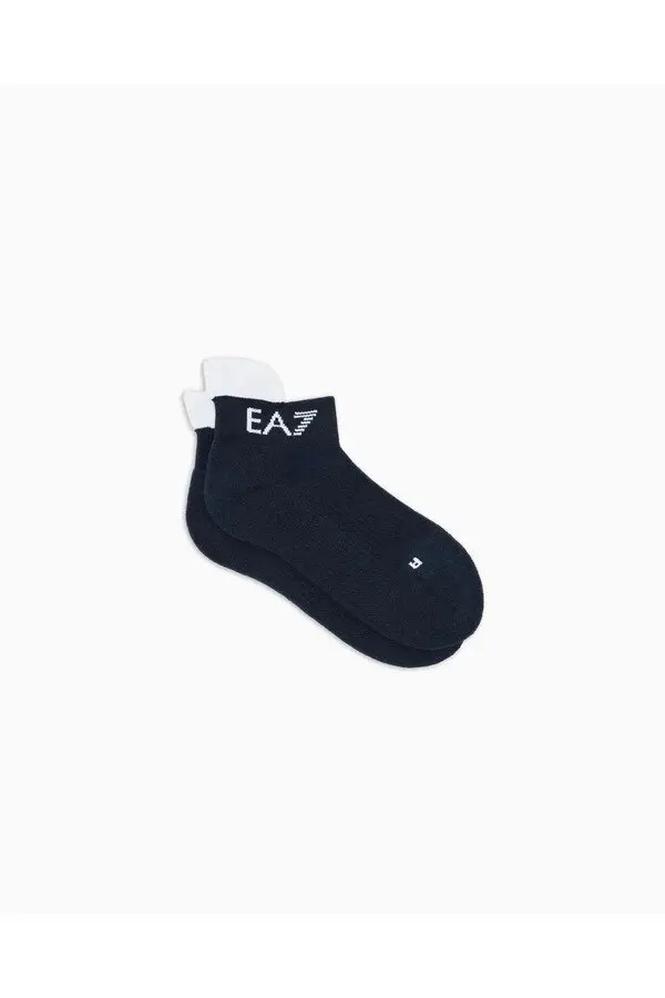 EA7 Tennis Ankle Socks - Blue / White