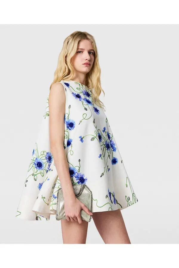 Stella McCartney Cornflower Embroidered A-line Dress