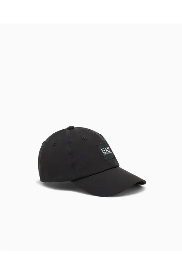 EA7 Cotton-blend Baseball Cap - Black