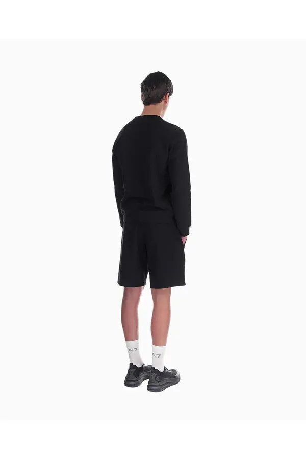 EA7 Visibility Cotton Zip-up Sweatshirt With Logo