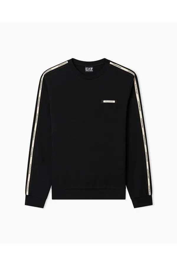EA7 Logo Series Cotton-blend Interlock Sweatshirt