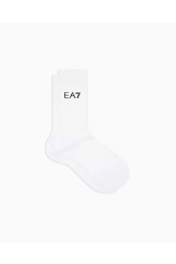 EA7 Stretch-cotton Blend Socks - White