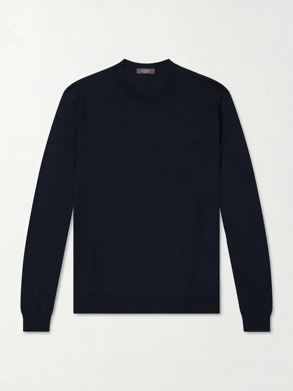 SLOWEAR Cotton And Silk-blend Sweater - Black