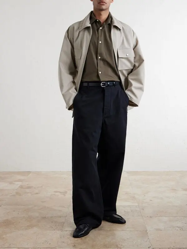 KAPTAIN SUNSHINE Wide-leg Cotton-drill Trousers