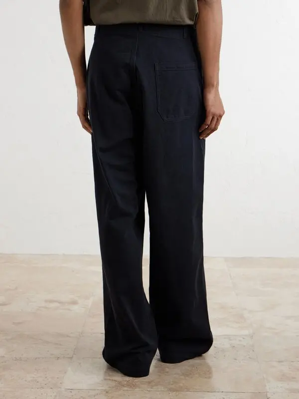 KAPTAIN SUNSHINE Wide-leg Cotton-drill Trousers