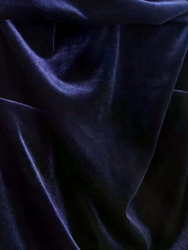 Talbot Runhof Gathered Velvet Gown