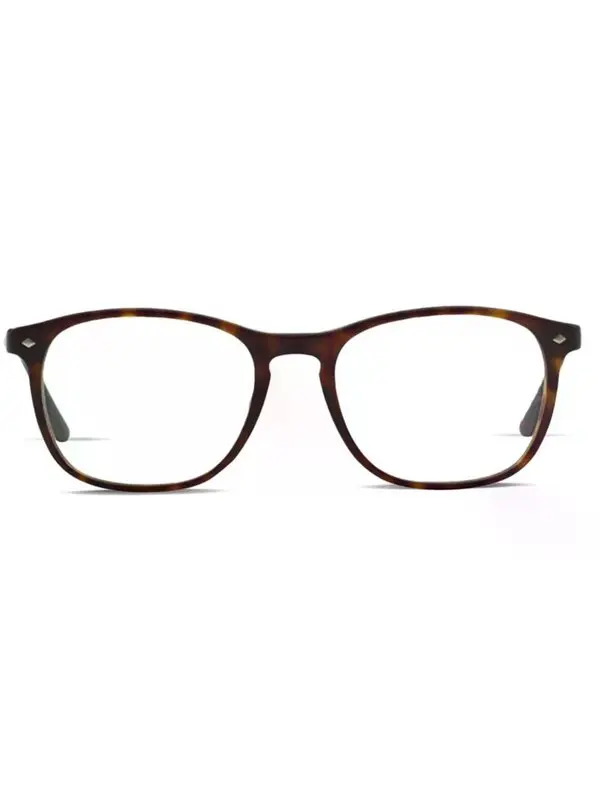 Giorgio Armani Tortoiseshell-effect Eyeglasses - Brown