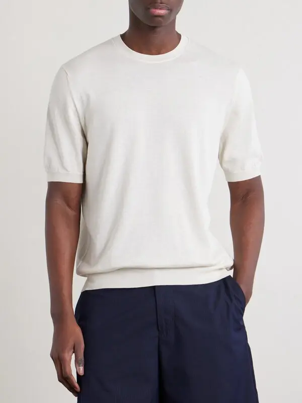 SLOWEAR Cotton And Silk-blend T-shirt