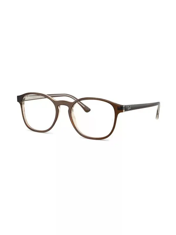 Ray-ban Round-frame Eyeglasses - Brown