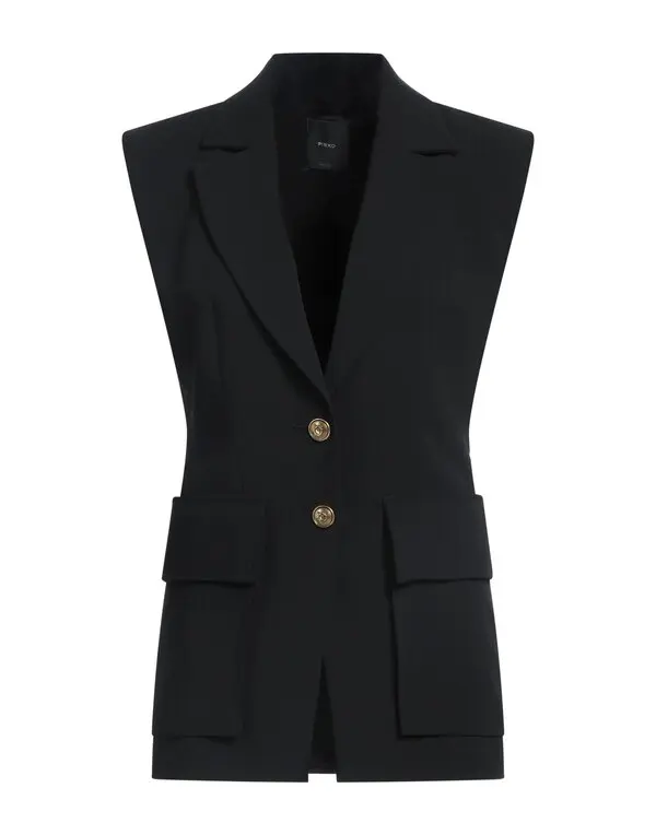 Pinko Single-breasted Crepe Blazer - Black