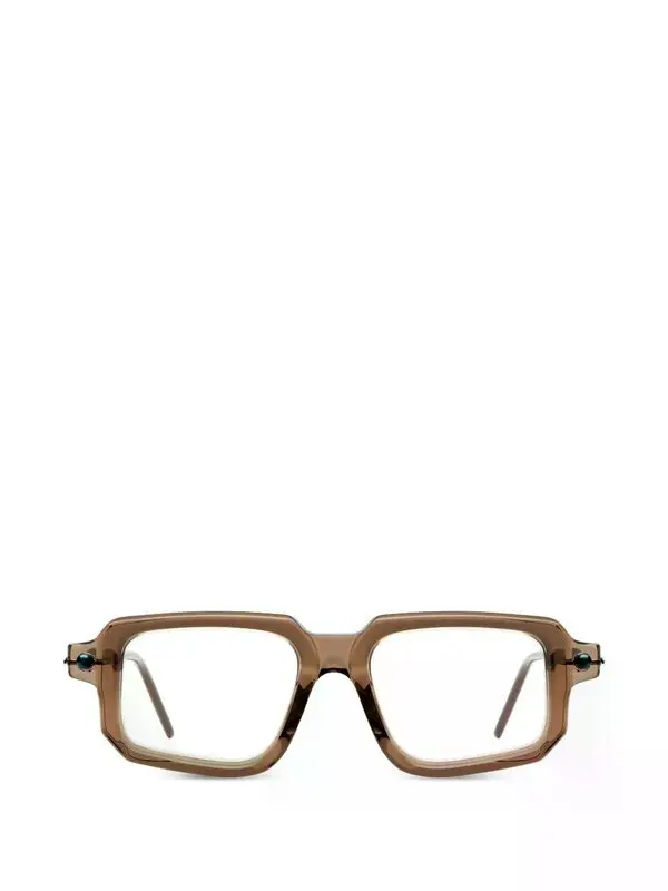 KUBORAUM Square Frame Glasses - Brown