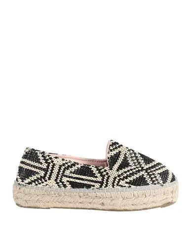 Manebí Espadrille Flatforms - Black