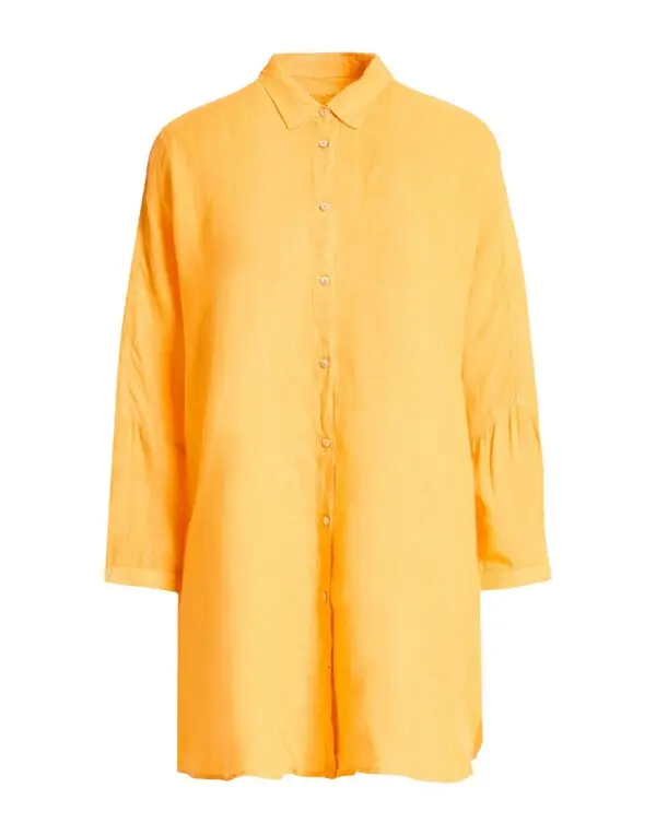 120% Lino Linen Shirt - Mandarin
