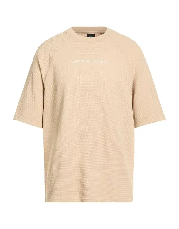 Armani Exchange T-shirt Size Cotton, Polyester, Elastane - Beige