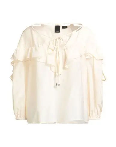 Pinko Top In Cotton And Silk - Cream
