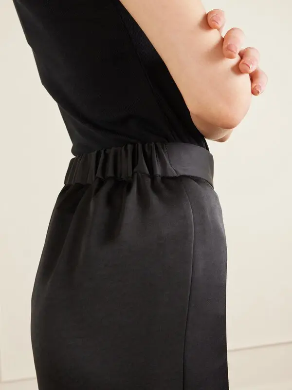 DIMA AYAD Wide-leg Satin Pants
