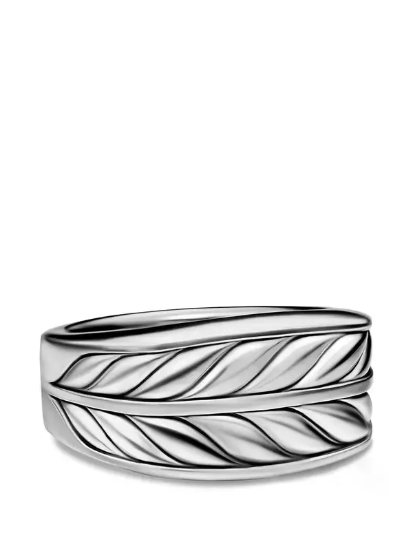 David Yurman Chevron Three-sided Signet Ring - Silver
