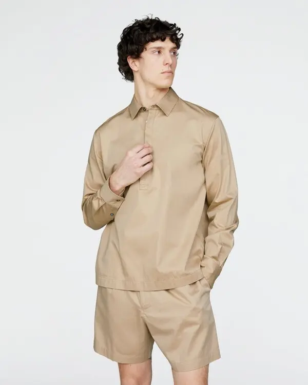ATM Anthony Thomas Melillo Cotton Poplin Popover Shirt