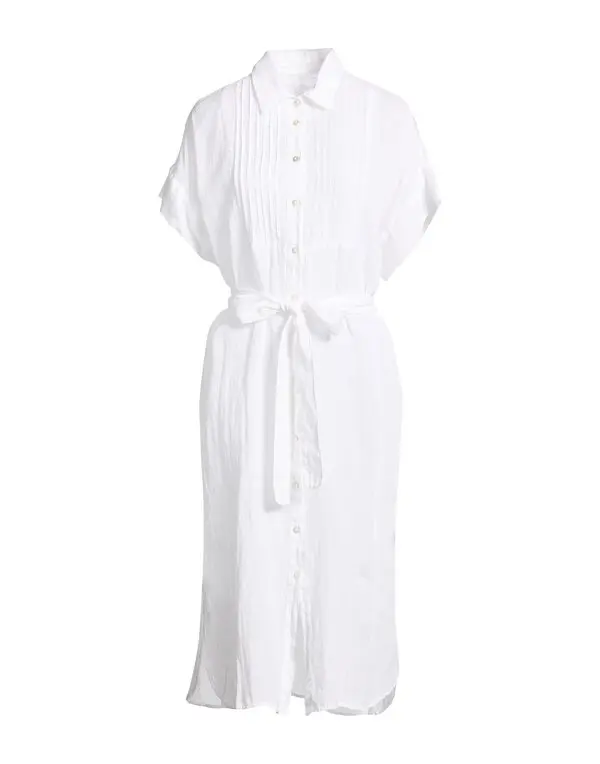 120% Lino Midi Shirt Dress