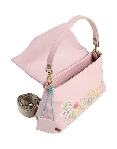 GABS Calfskin Flap Handbag With Floral Print