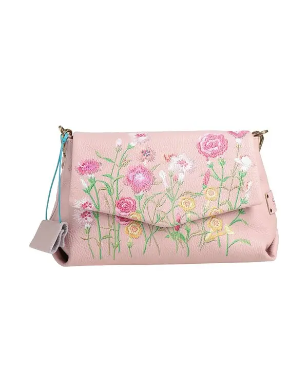 GABS Calfskin Flap Handbag With Floral Print