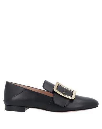 Bally Loafers In Soft Leather With Buckle - Black